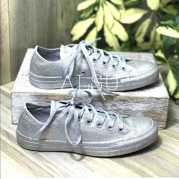 Converse | Shoes | Converse Ctas Low Top Silver Wolf Womens Sneakers ...